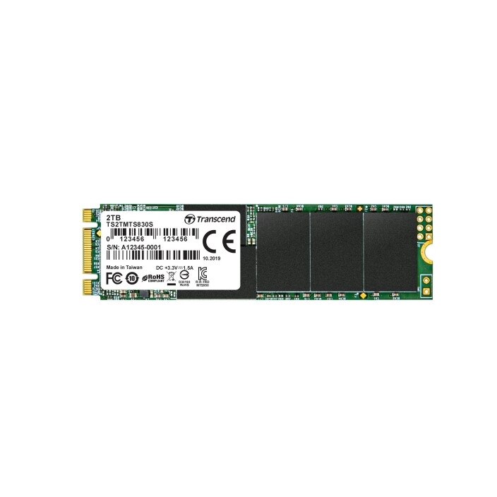 Solid-State Drive (SSD) Transcend 2TB, M.2 2280 SSD, SATA3 B+M Key, TLC TS2TMTS830S - eMAG.bg