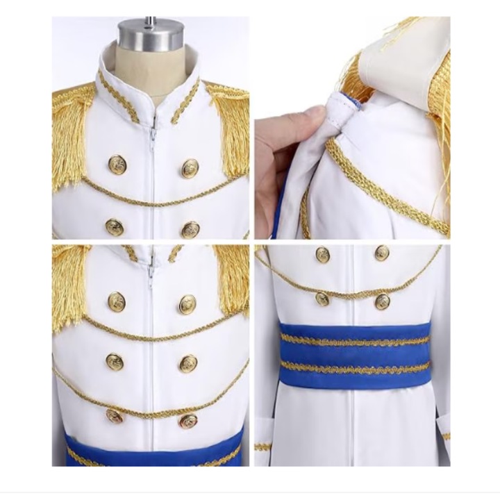 Costum carnaval copii Print cu pelerina, coroana, sceptru, acoperitoare ...