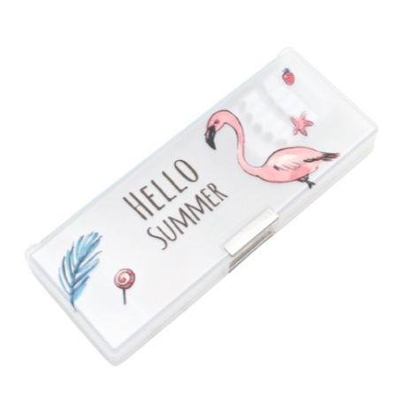 Penar din plastic, mare, cu doua compartimente, magneziu, model ...