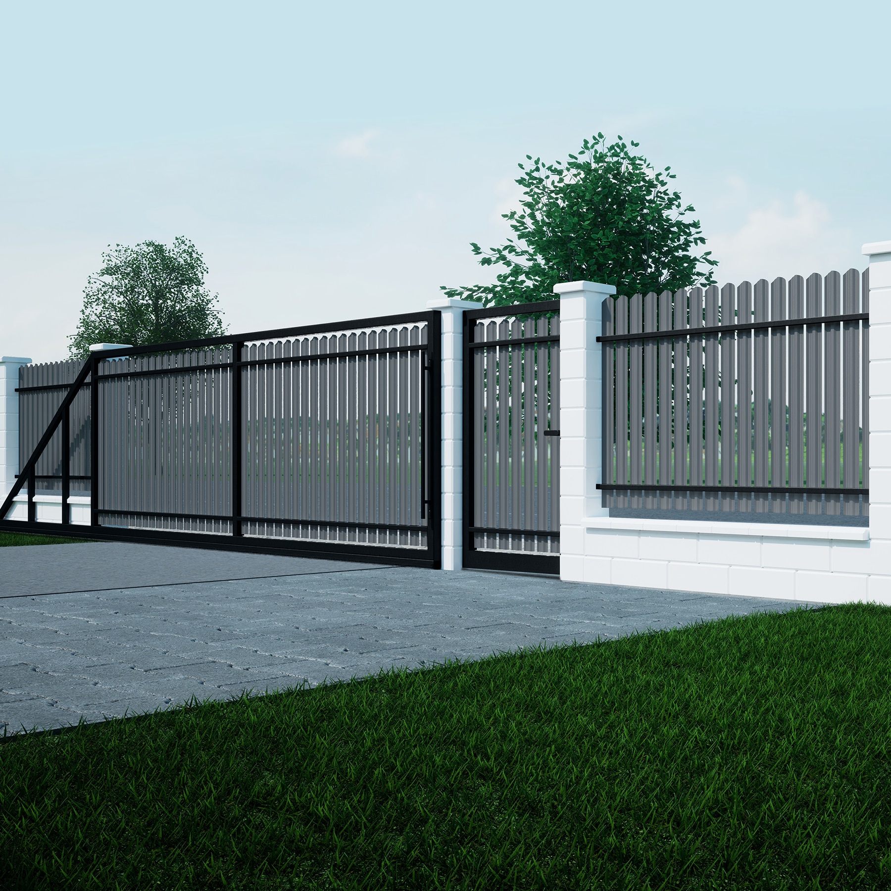 Sipca metalica pentru gard y109-cap rotund, Caretta, Fresco, grosime 0 ...