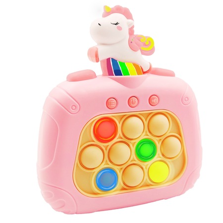 Joc interactiv Pop It Console GALAXIA® roz, anti-stres, cu sunete si ...