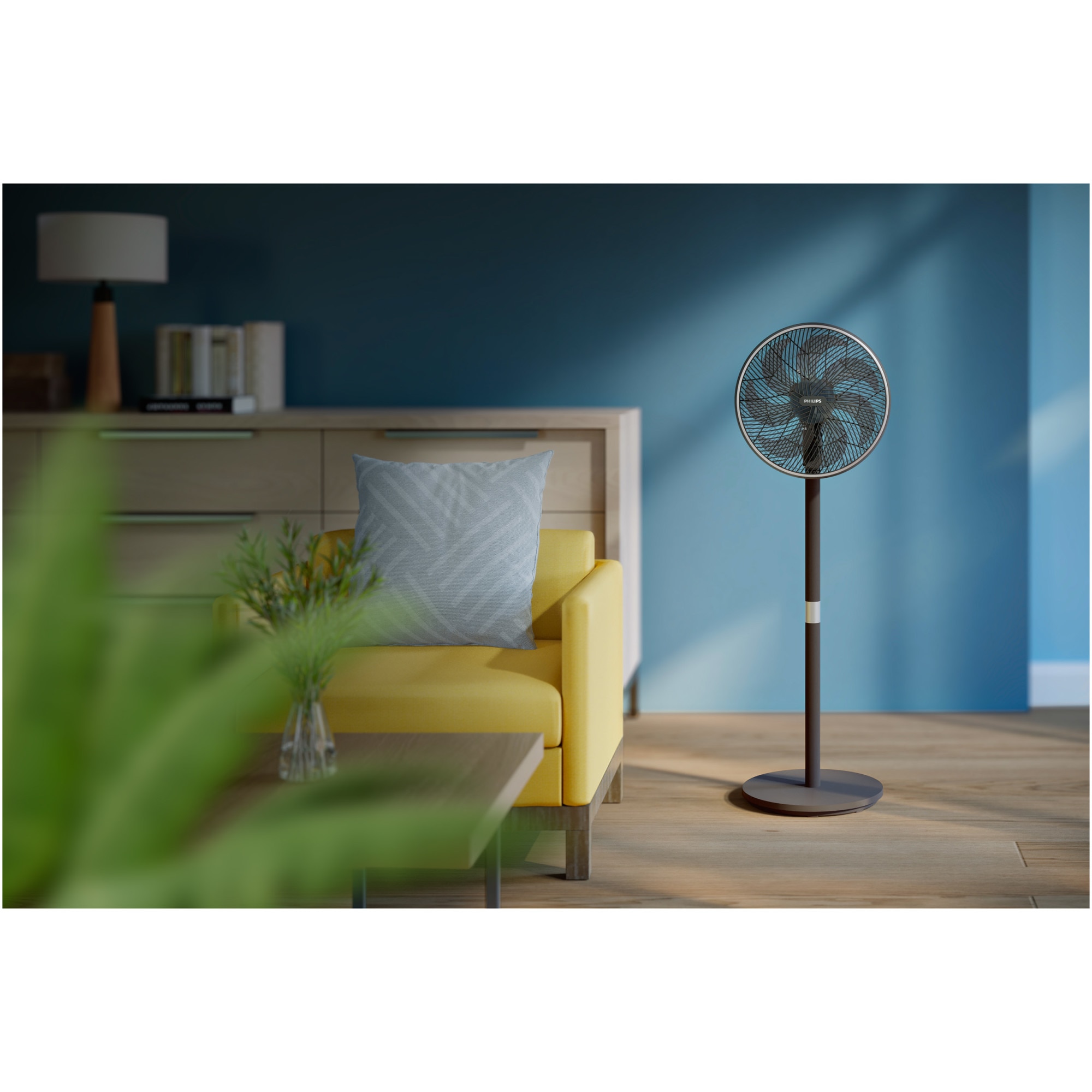 Ventilator cu picior Philips CX3550/01, 45W, 3 setari de viteza, Mod ...