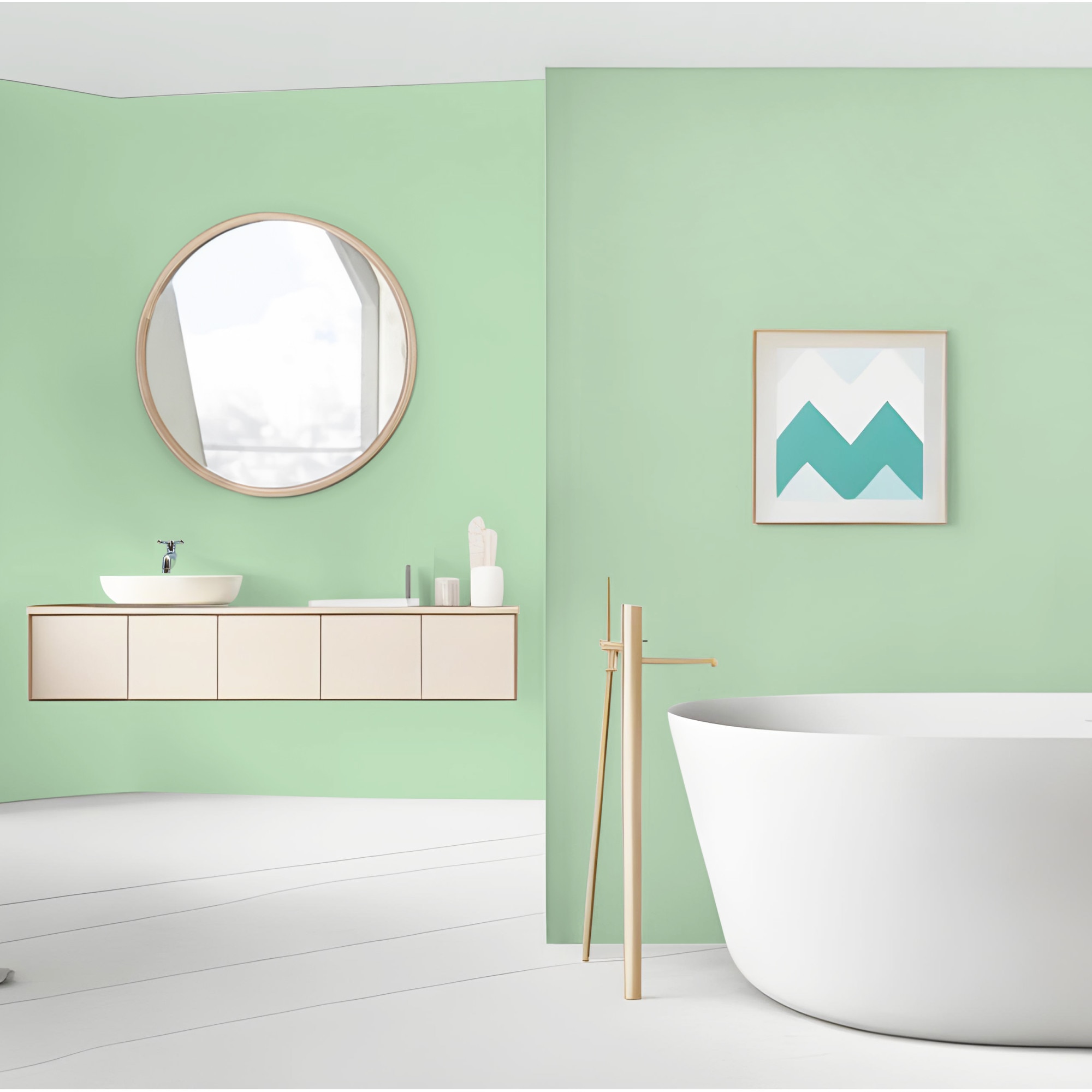 Vopsea Lavabila Evrika PRO Baie&Spa cu perle de sticla, Vernil Salvie ...