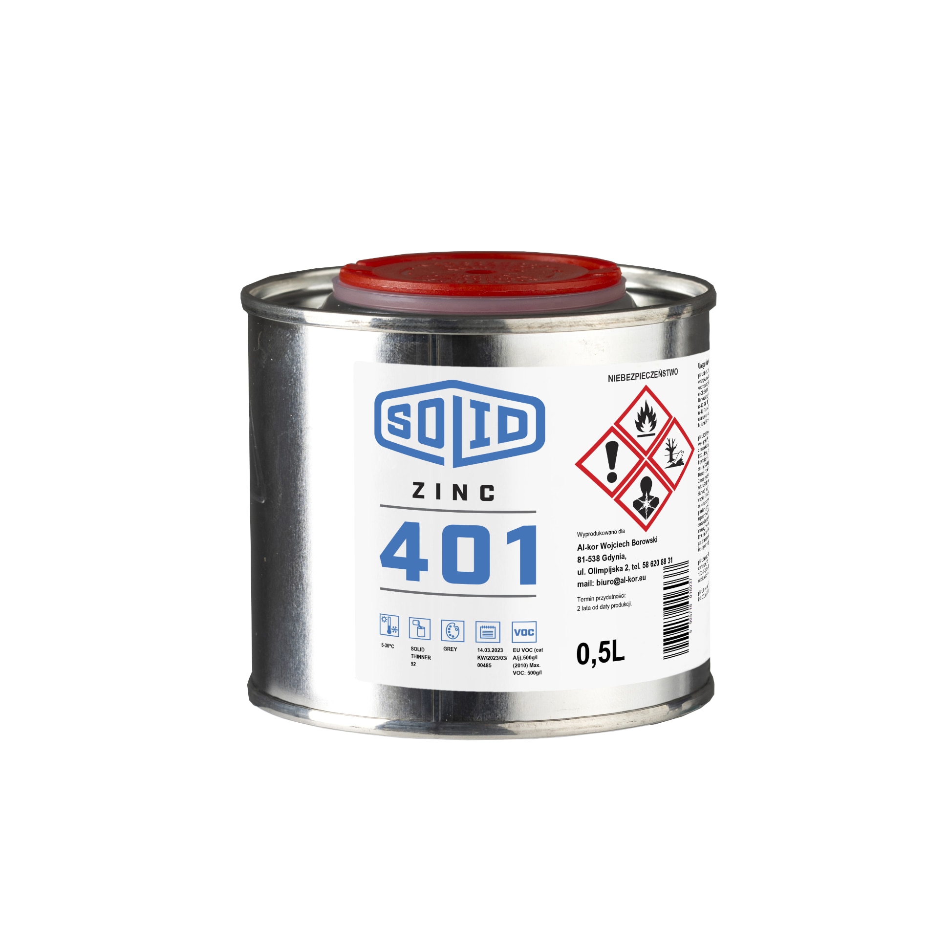 Vopsea de galvanizare, Solid, Grund de zinc 0.5l - eMAG.ro