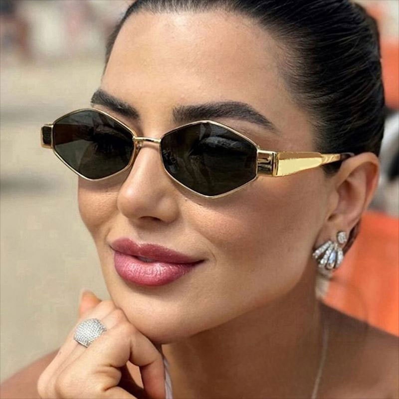 Ochelari de soare dama, model in forma de romb, protectie UV400, rama ...