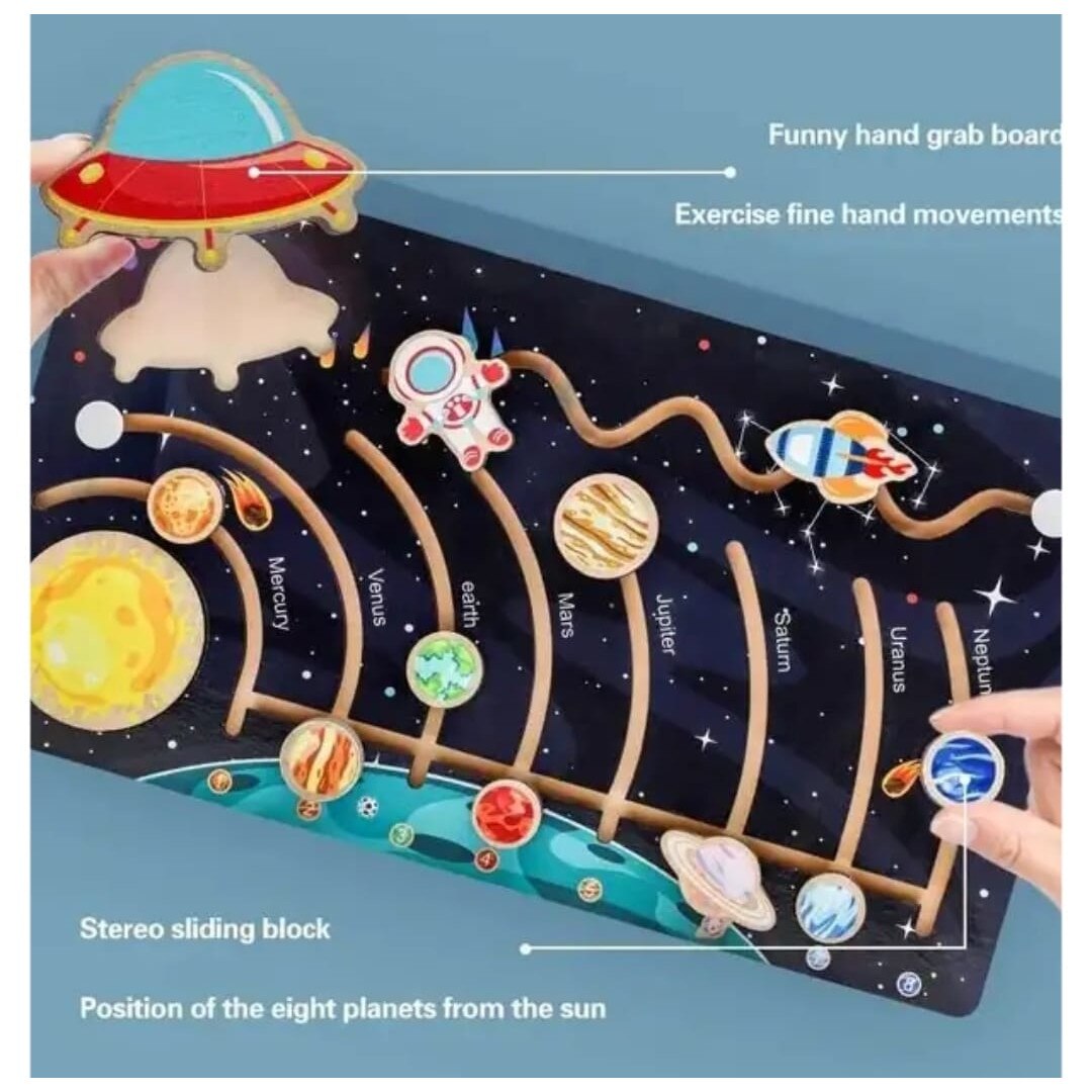 Sistemul solar, lemn, multicolor, 39 cm - eMAG.ro