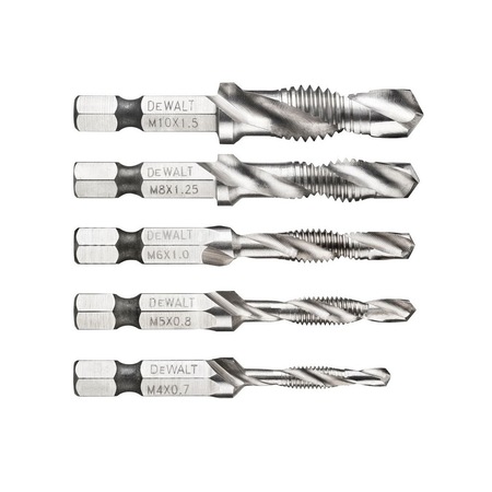 Trusa burghie tarod M4 M5 M6 M8 M10, 5 piese, DeWALT - eMAG.ro