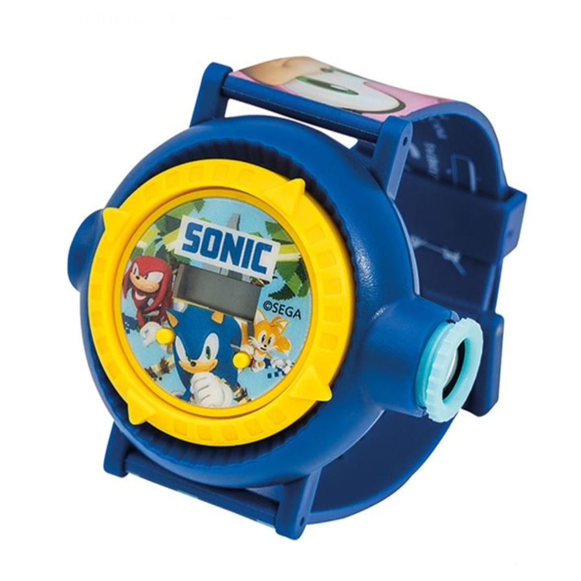 Ceas de mana pentru copii, model sonic, afisaza ora si data, albastru ...