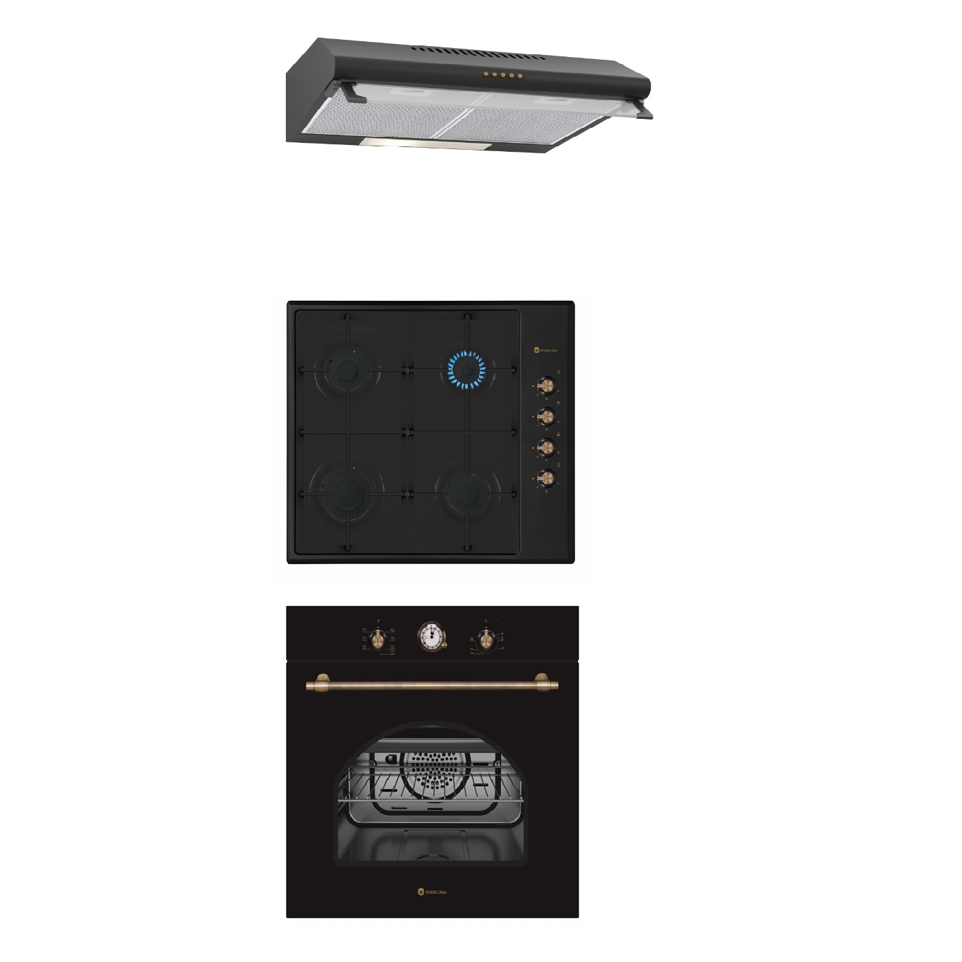 Pachet rustic incorporabil Nostalgia Nero, Studio Casa, Cuptor electric ...