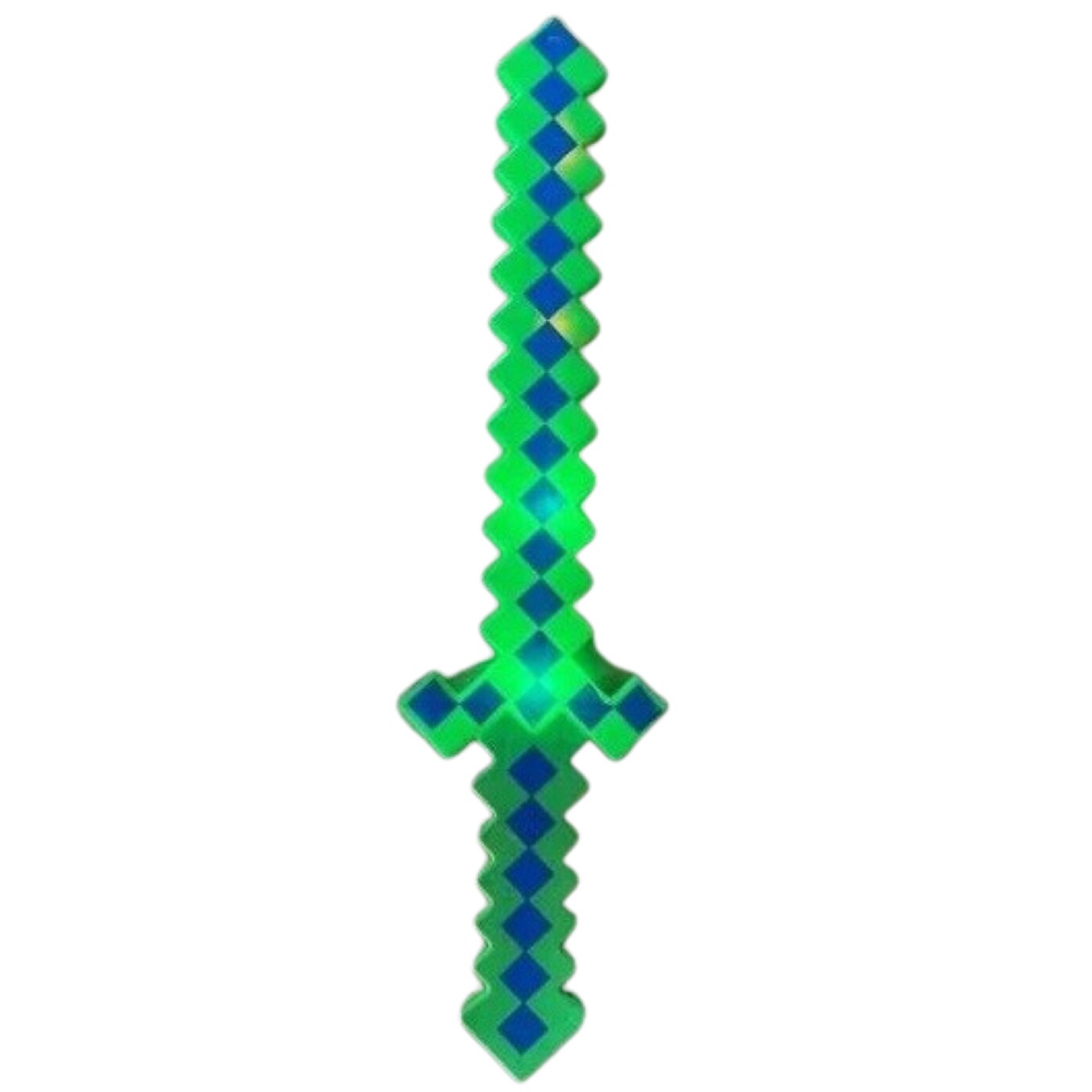 Sabie pixel inspirata din Minecraft, plastic, lumini intermitente si ...