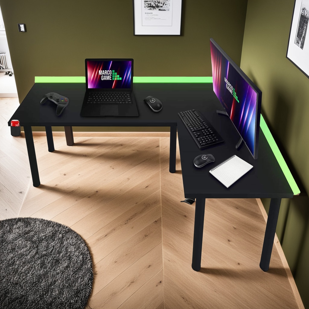 Saroki játékasztal, RGB LED világítással, MDF, felső 200x135x65cm ...