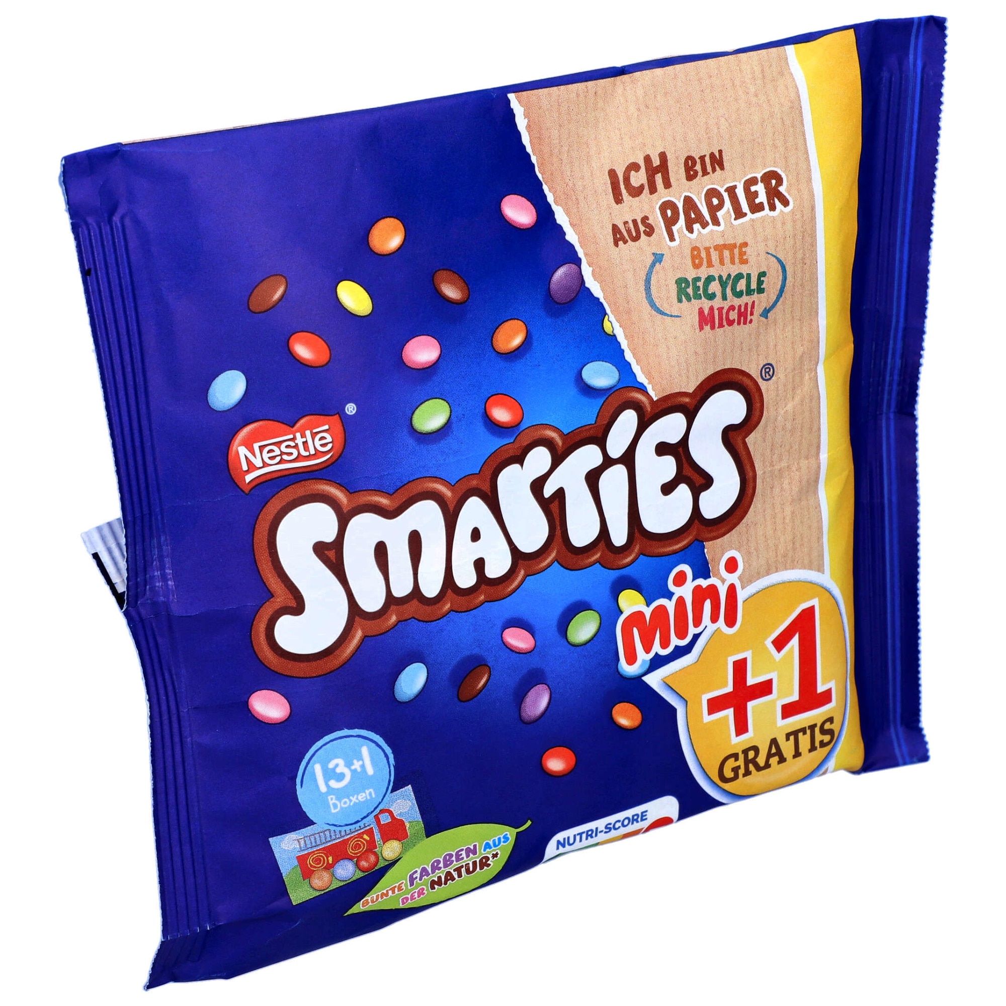 Bomboane de ciocolata cu lapte Smarties Mini pachete, 201g, 14 buc ...