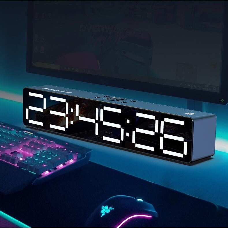 Boxa portabila Andowl QYXB133, cu ceas, alarma, SD card slot, bluetooth ...