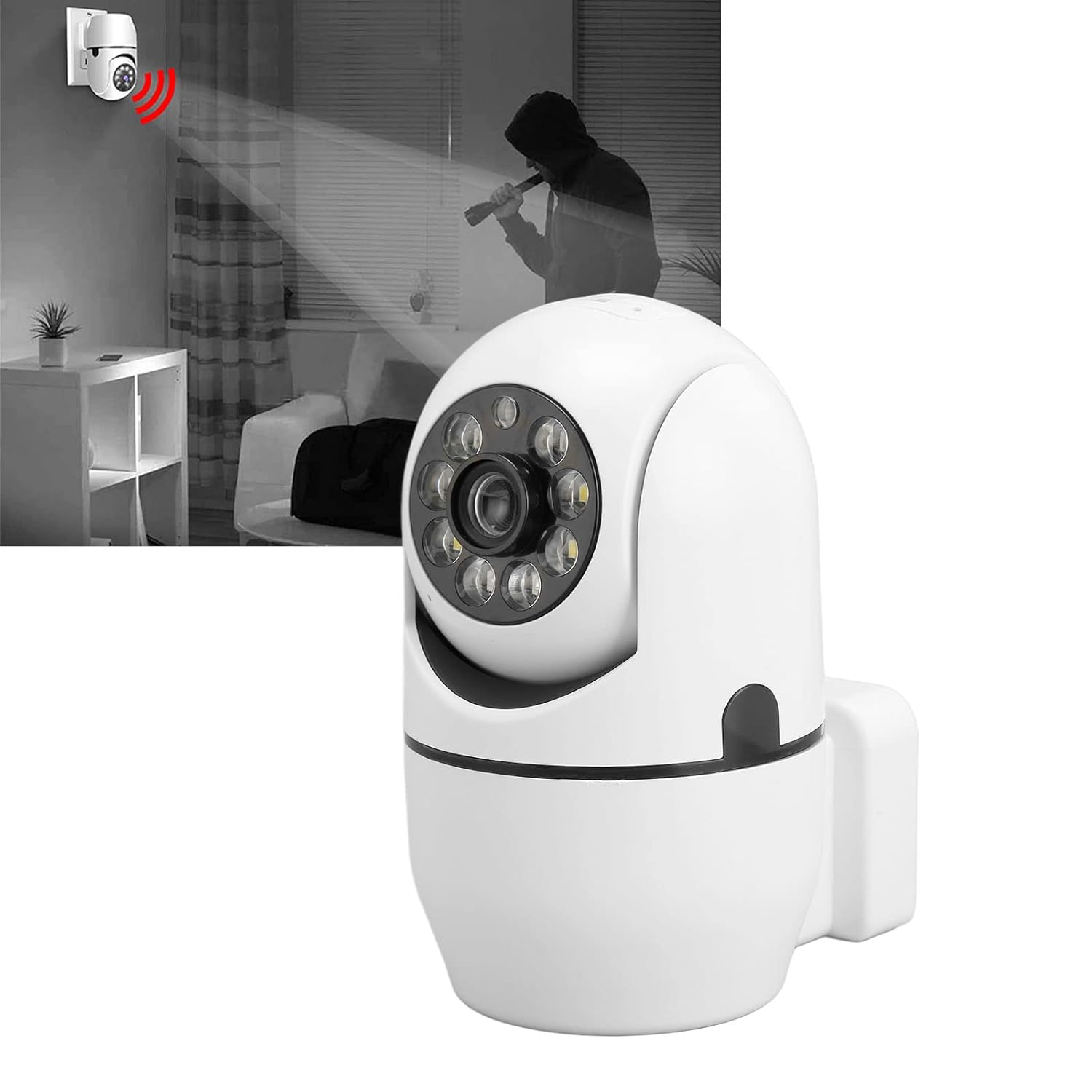 Mini camera de supraveghere pentru interior, wireless, WiFi, IR, PIR, 2 ...