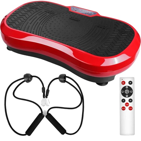 Placa de vibratii cu 10 programe presetate, telecomanda, rosu, 180kg ...