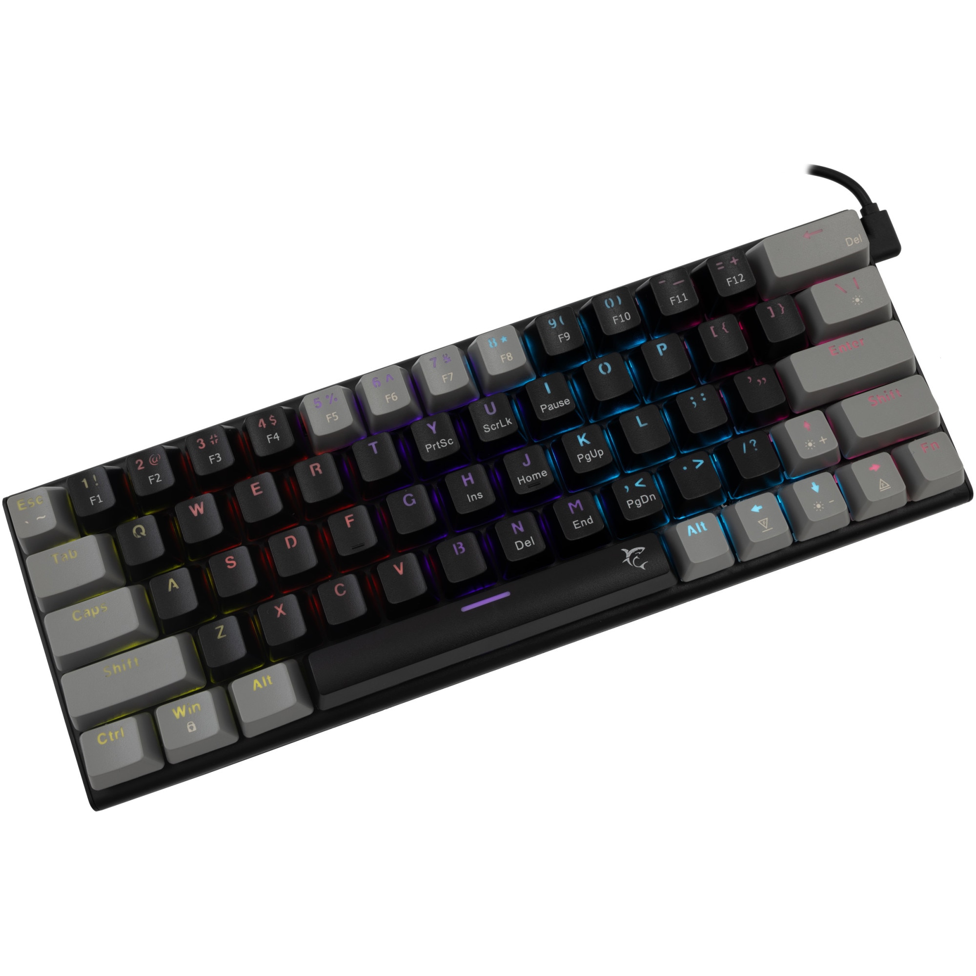 Tastatura Mecanica Gaming cu fir White Shark WAKIZASHI Blue Switch, Tip ...