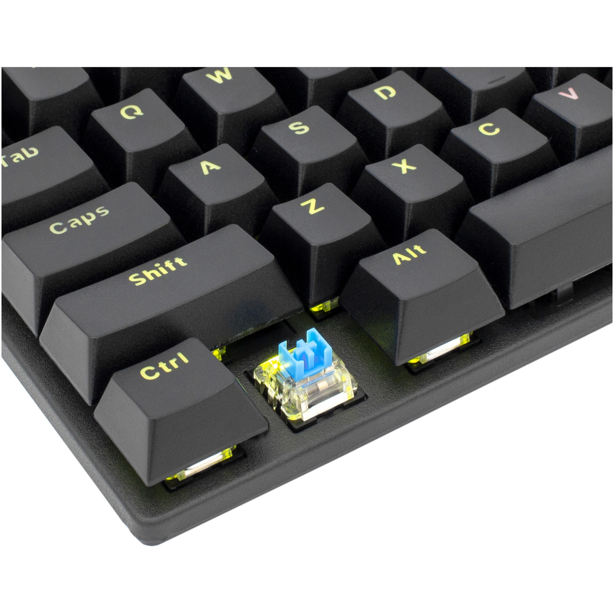 Механична клавиатура Gaming White Shark COMMANDOS, С кабел, Син превключвател, TKL, 25 Anti ...