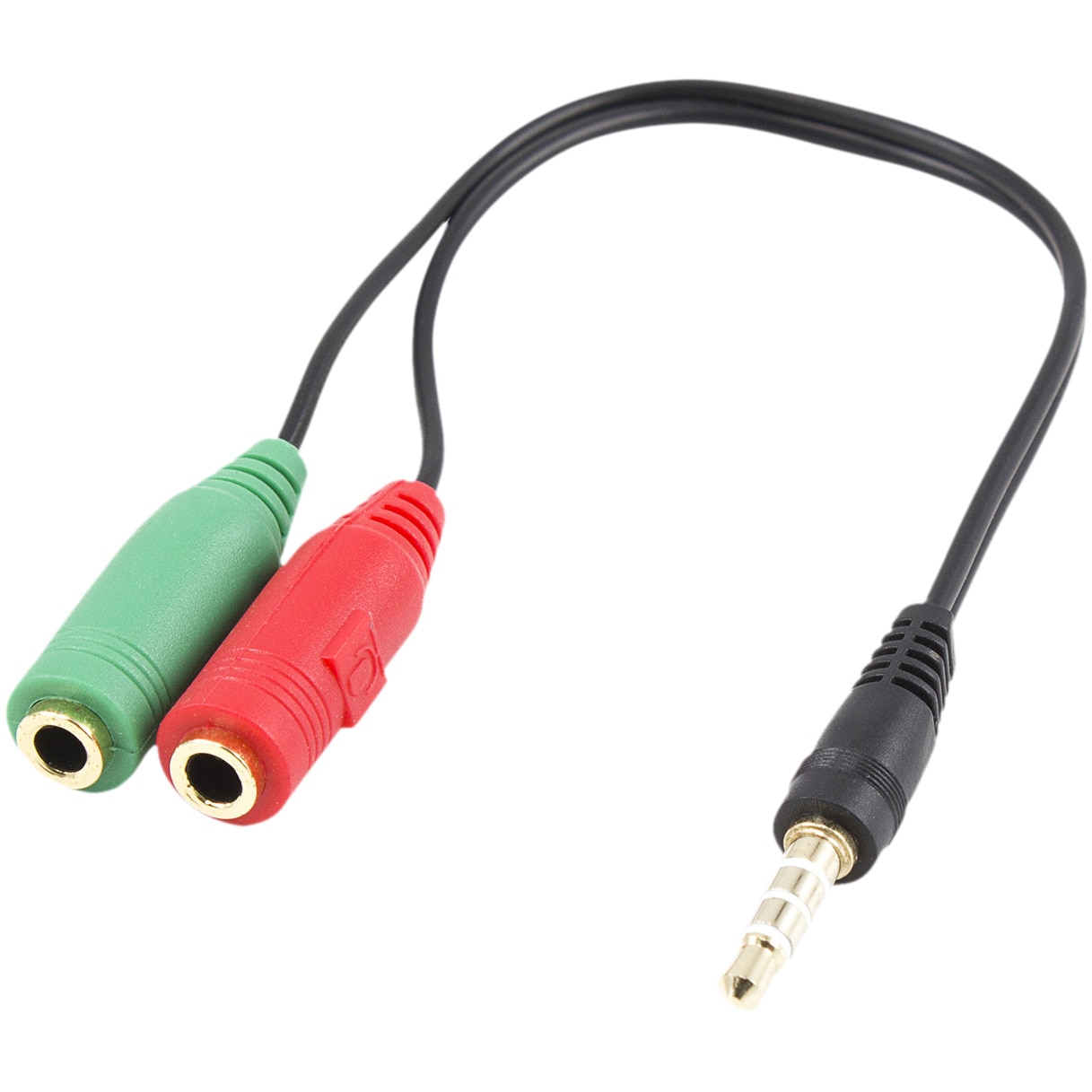 Cablu Adaptor pentru Casti White Shark 3,5mm x 2 F. 3Pin - 3,5mm M ...