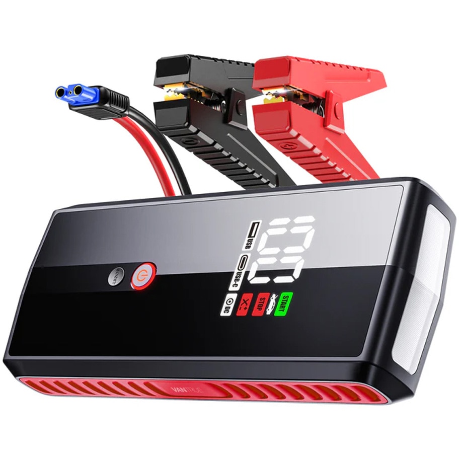 Starter auto portabil Vantrue, tip redresor cu acumulator, ecran LCD ...