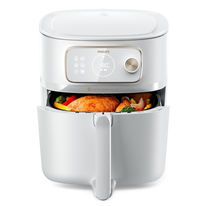 Friteuza cu aer cald Philips Airfryer Combi XXL conectat HD9876/20 ...