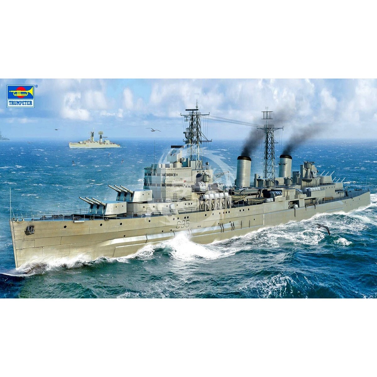 Macheta navala, HMS Belfast 1959, scara 1/700, set de asamblat - eMAG.ro