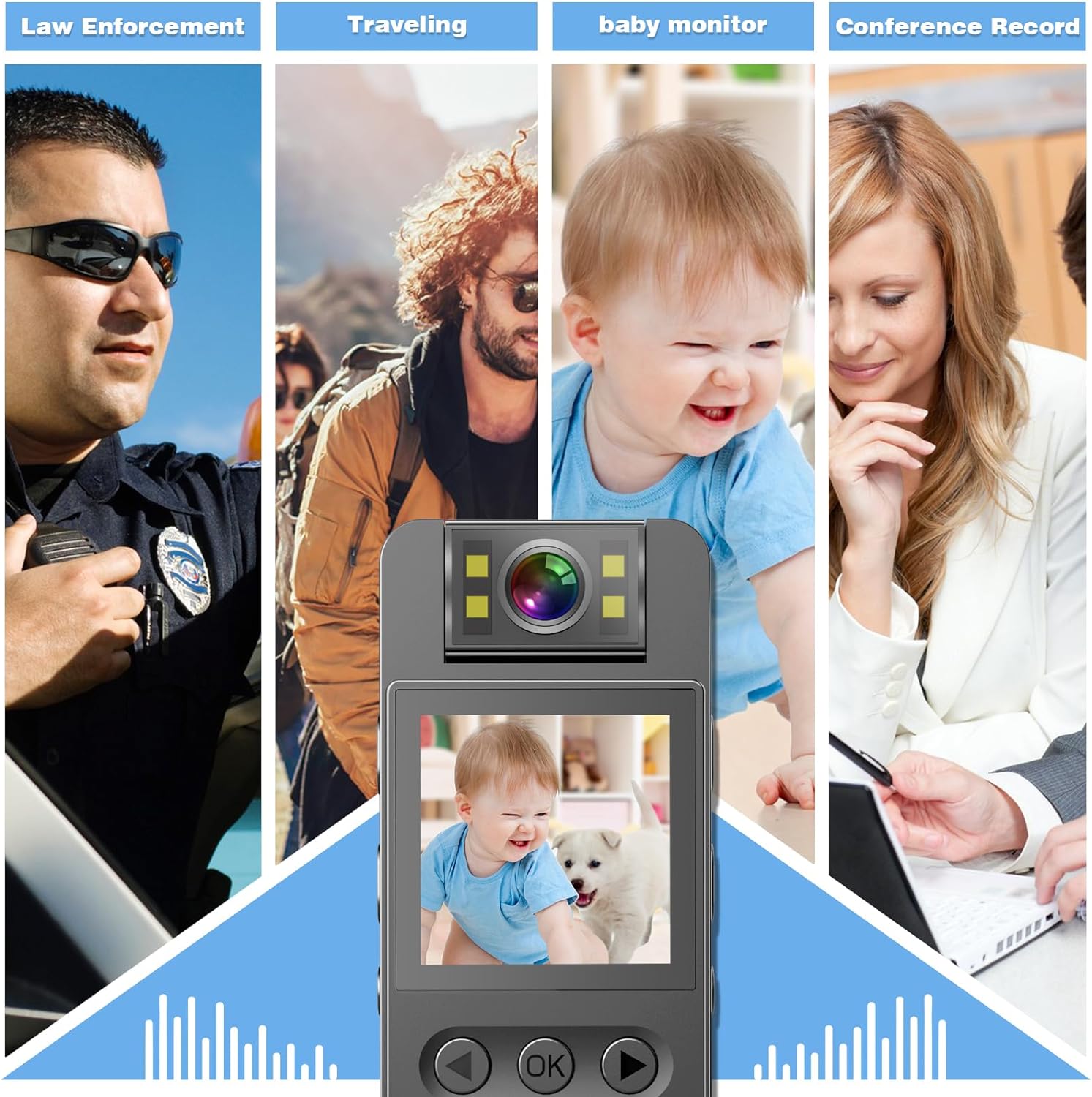 Camera video corporala, Excitat®, Mini camera sport, Body Cam ...