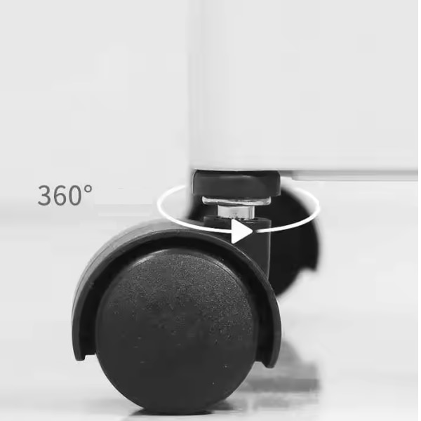 Suport pentru baie cu 4 rafturi si roti, Neirini, Alb, 34 x 24 x 93 cm ...