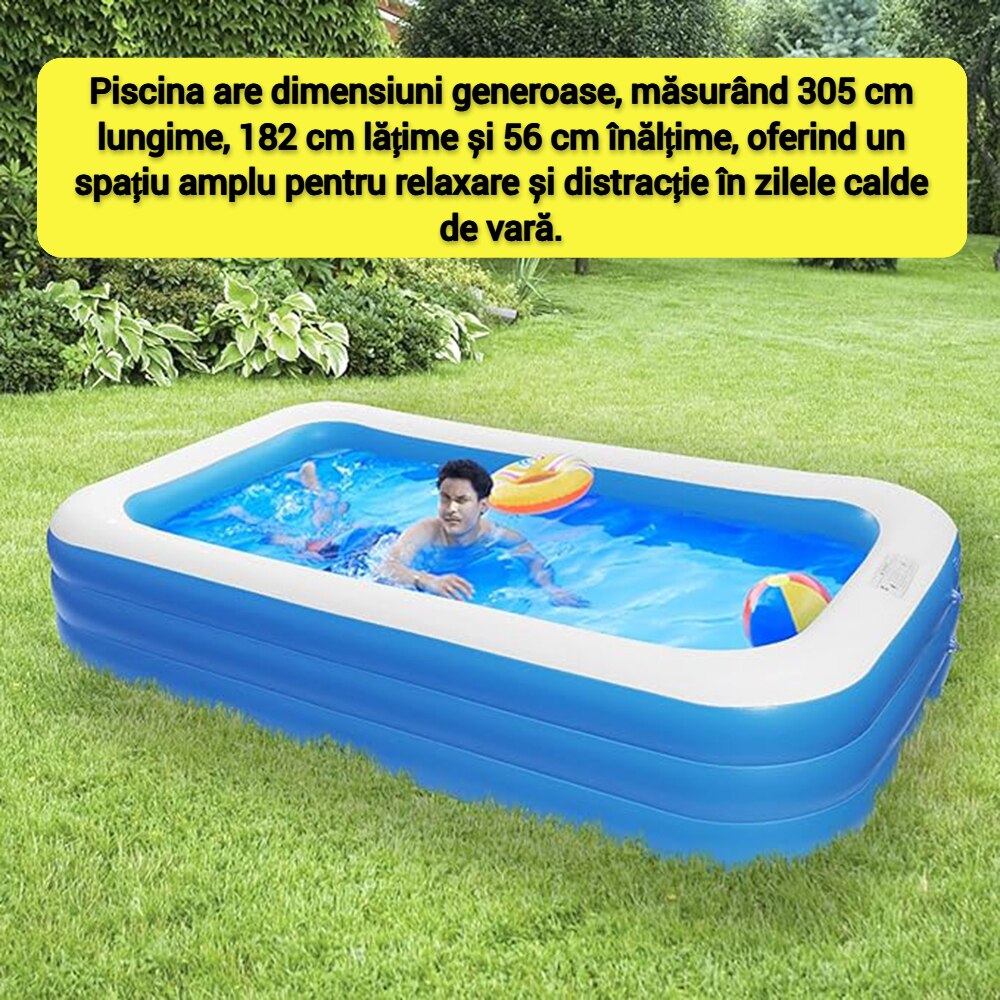 Piscina Gonflabila SIKS Pentru Adulti XXL, De Exterior / Gradina, Model ...
