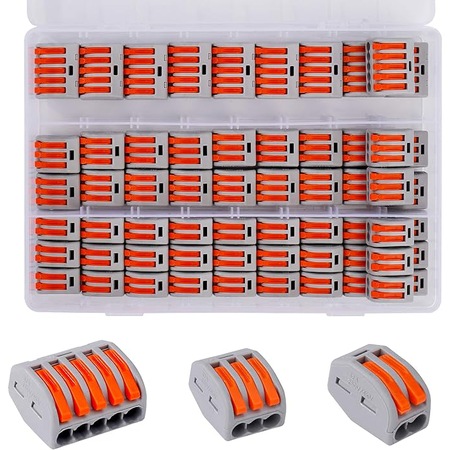 Set 60 bucati Conectori rapizi pentru conductori electrici, cu 2, 3, si ...