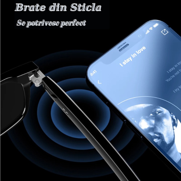 Ochelari de soare Smart, Premium, Confortabili, Bluetooth 5.0, Preluare ...