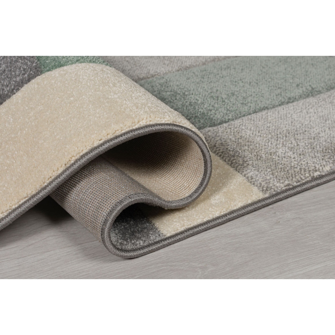 Covor Cosmos Mint Gri si Crem, 120 x 170 cm, 2600 gr/mp, 100% ...