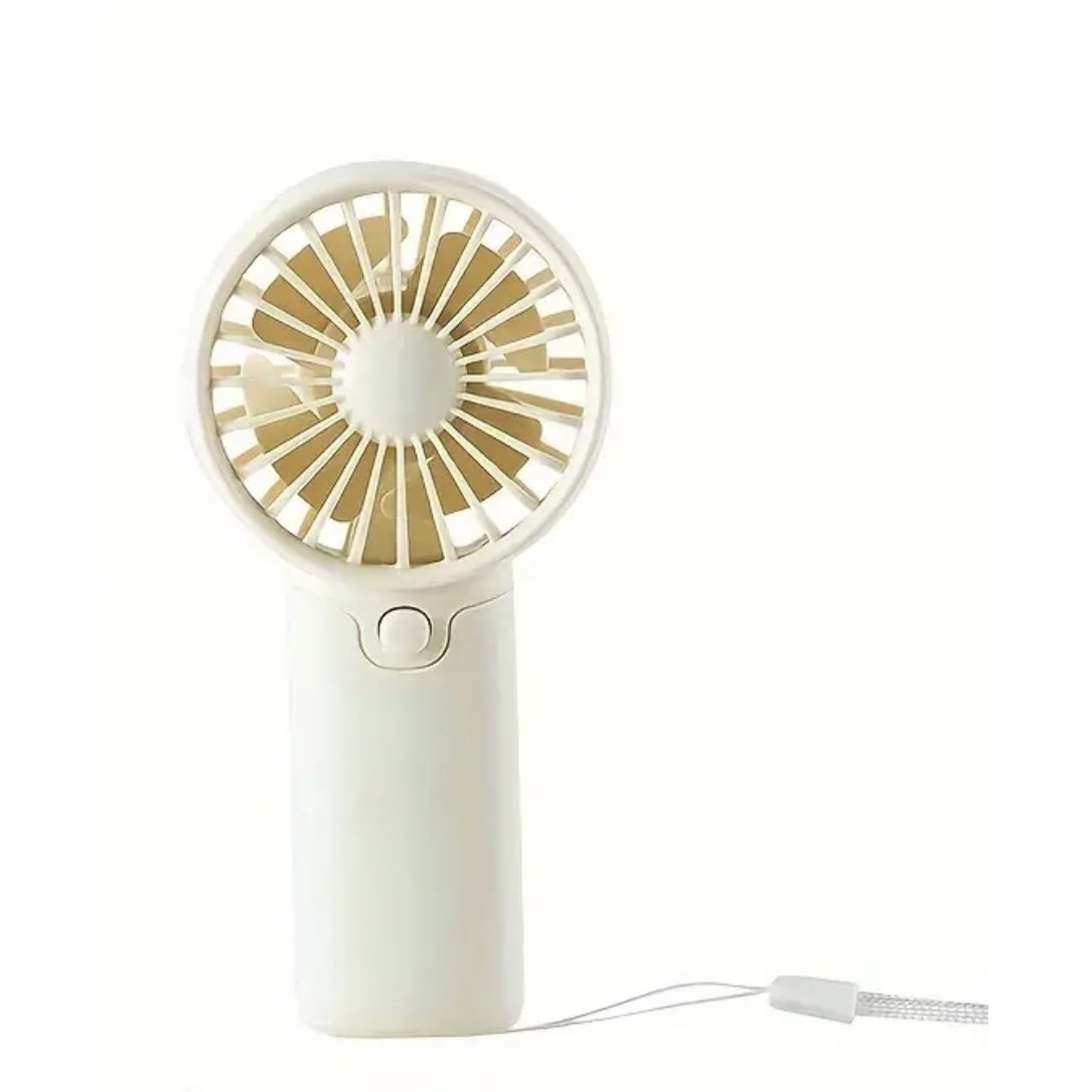 Mini ventilator, Portabil, Lungime 12.5 cm, pe baterii AAA, Alb - eMAG.ro