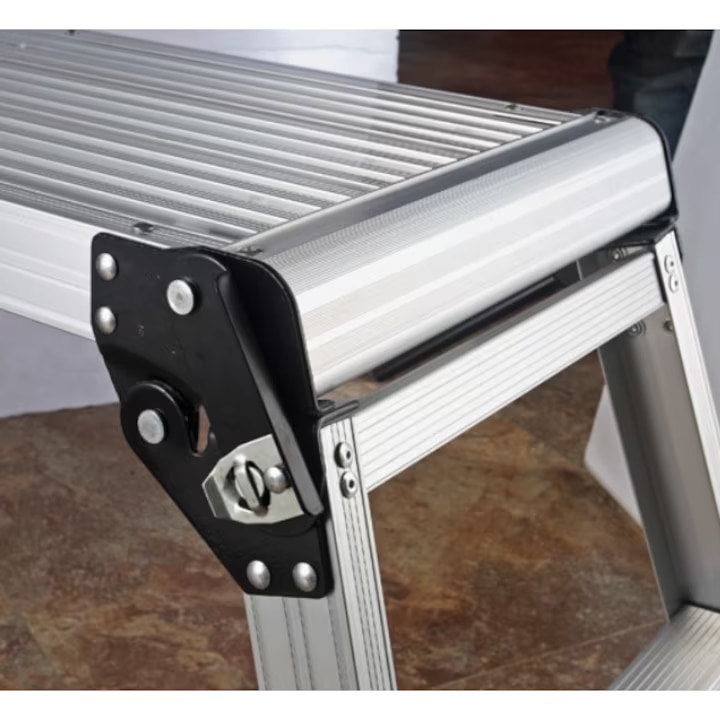 Scara aluminiu tip platforma, spatiu de lucru 76 x 30 cm, pliabila, max ...