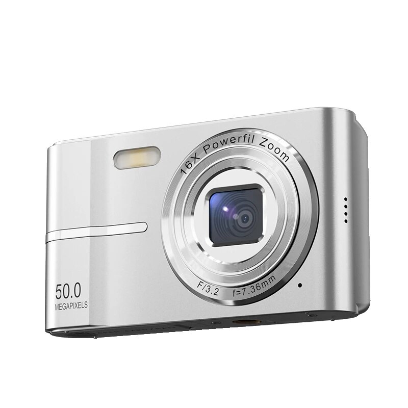 Aparat foto compact, Zoom 16x, Efecte fotografice, Argintiu ...