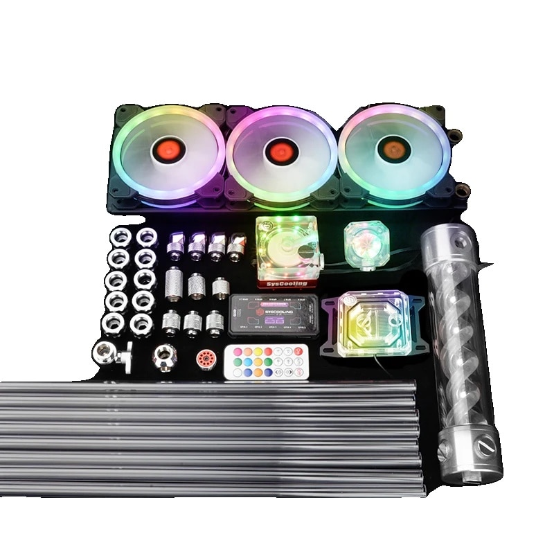 Kit racire lichida PC, compatibil AMD AM4, radiator 360mm, iluminare ...