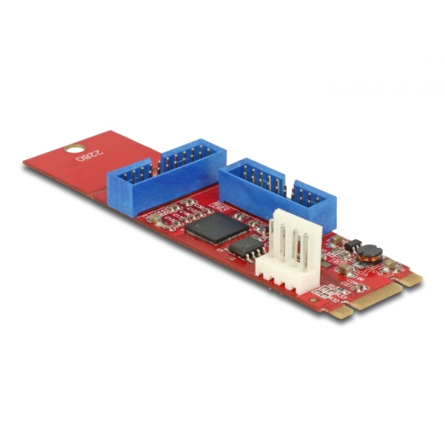 Адаптер Delock, M.2 Key B+M мъжко към 2 x USB 5 Gbps Pin Header - eMAG.bg