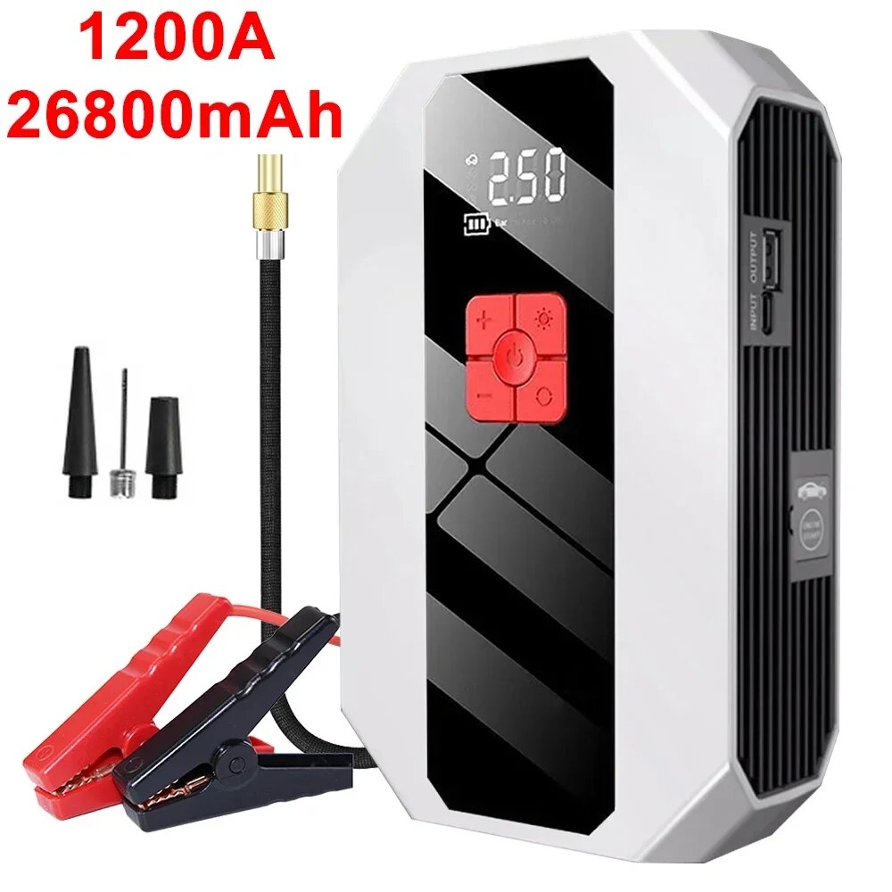 Redresor auto portabil, GG-JS-16E, 26800mAh, alb, 210x134x50mm, 12V ...