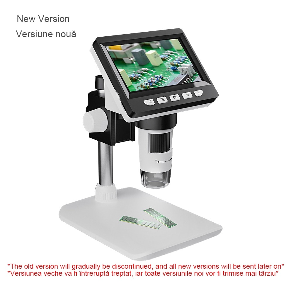 Microscop digital cu ecran LCD 4.3" color, Chigoods, imagine FullHD ...