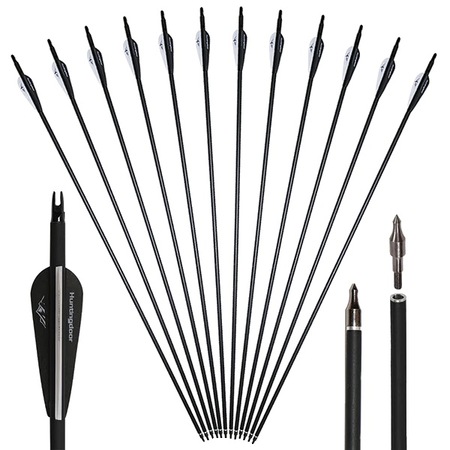 Sageti carbon, 32 inch, set 12 buc, negre - eMAG.ro