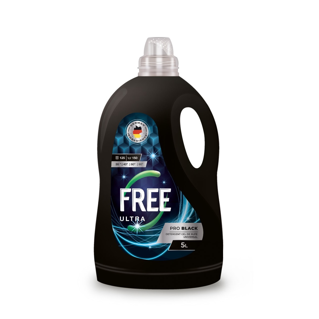 Ultra FREE Pro Black univerzális folyékony mosodai gél mosószer, 125 ...