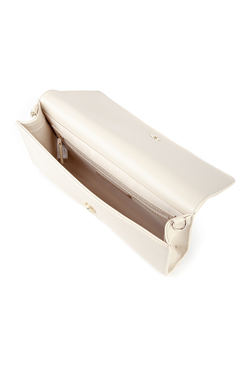 Valentino Bags, Geanta plic cu bareta din lant Divina, Bej deschis ...