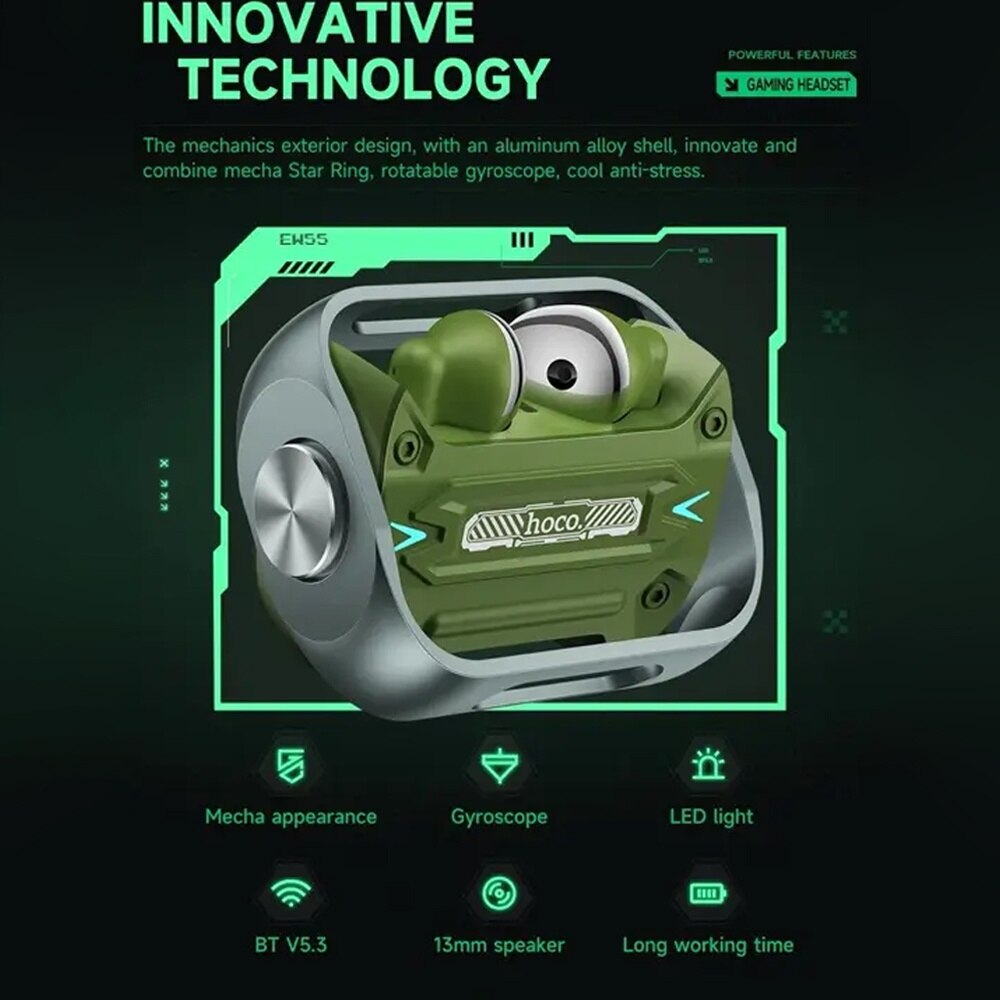 Casti True Wireless Stereo pentru Gaming, Great Bluetooth 5.3 Range ...