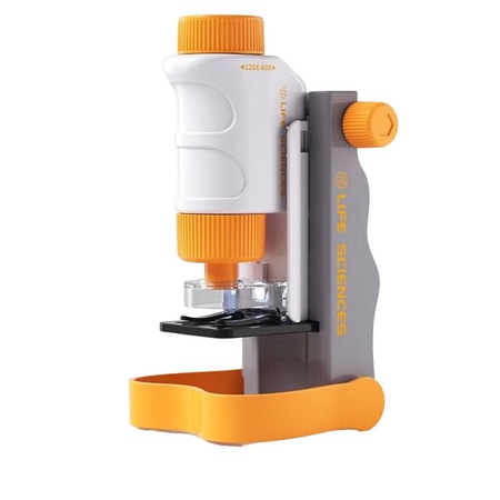 Microscop pentru copii, 60x-120x, cu specimen, portabil, detasabil, set ...