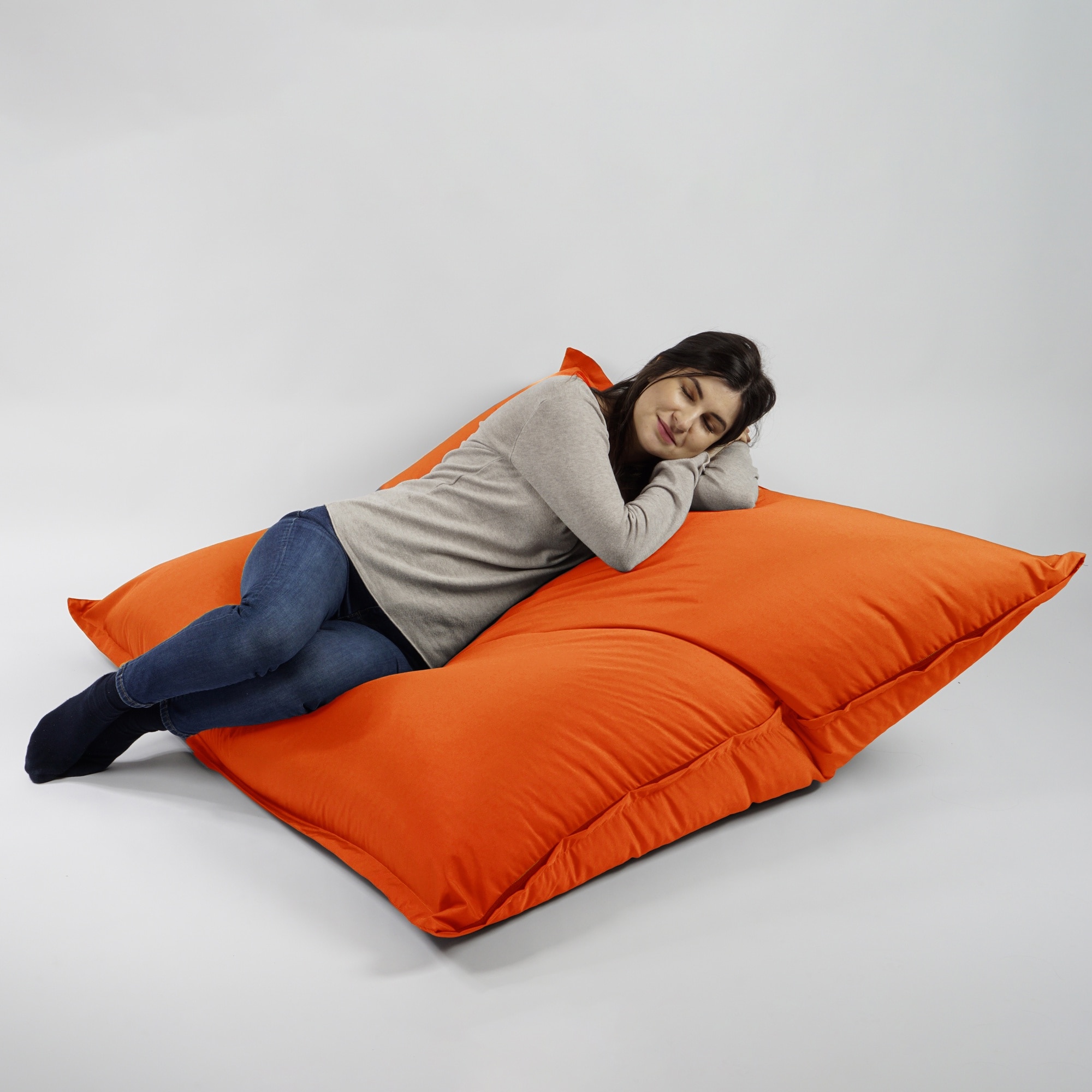 Fotoliu tip Perna Magic Pillow, material impermeabil - Portocaliu Neon ...