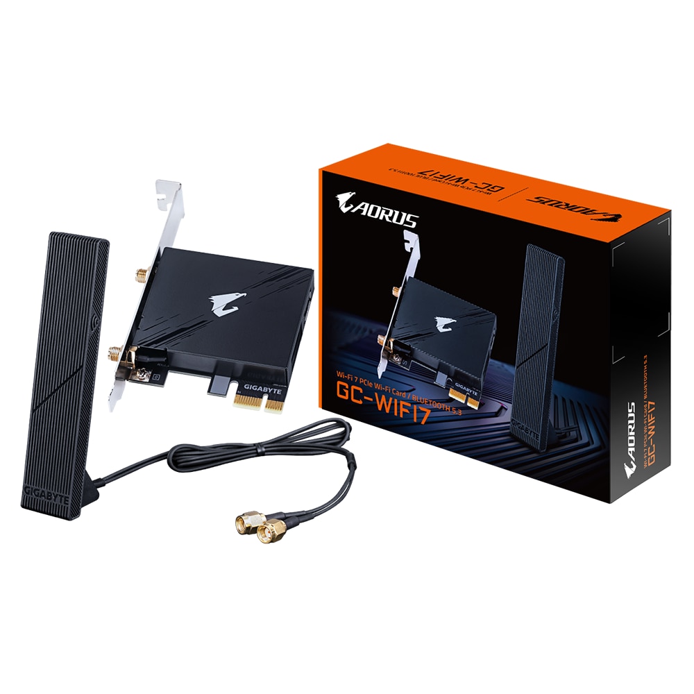 Placa Wireless GIGABYTE AORUS WIFI 7 5800Mbps, Bluetooth 5.3 - eMAG.ro