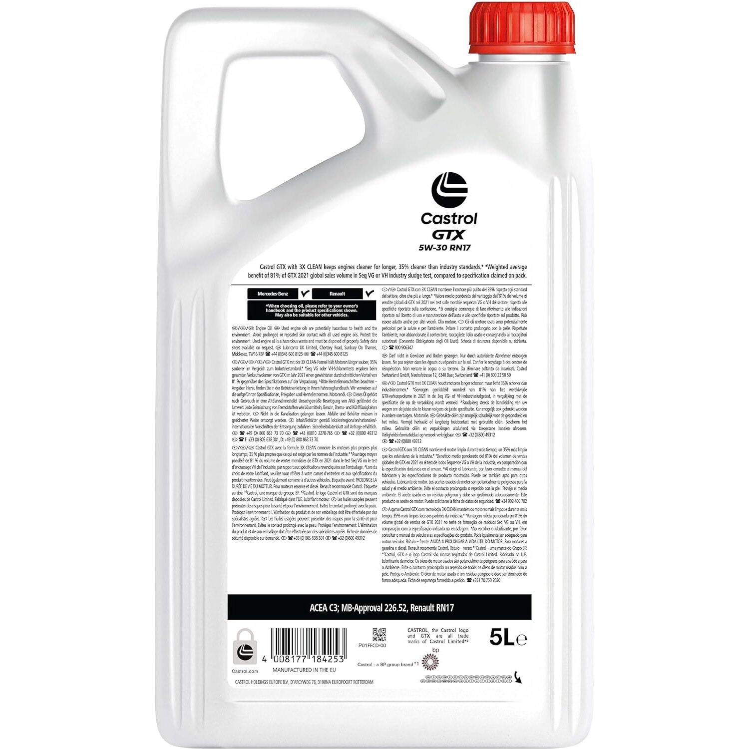 Ulei Castrol GTX Acea C3 5W30 5 litri - eMAG.ro