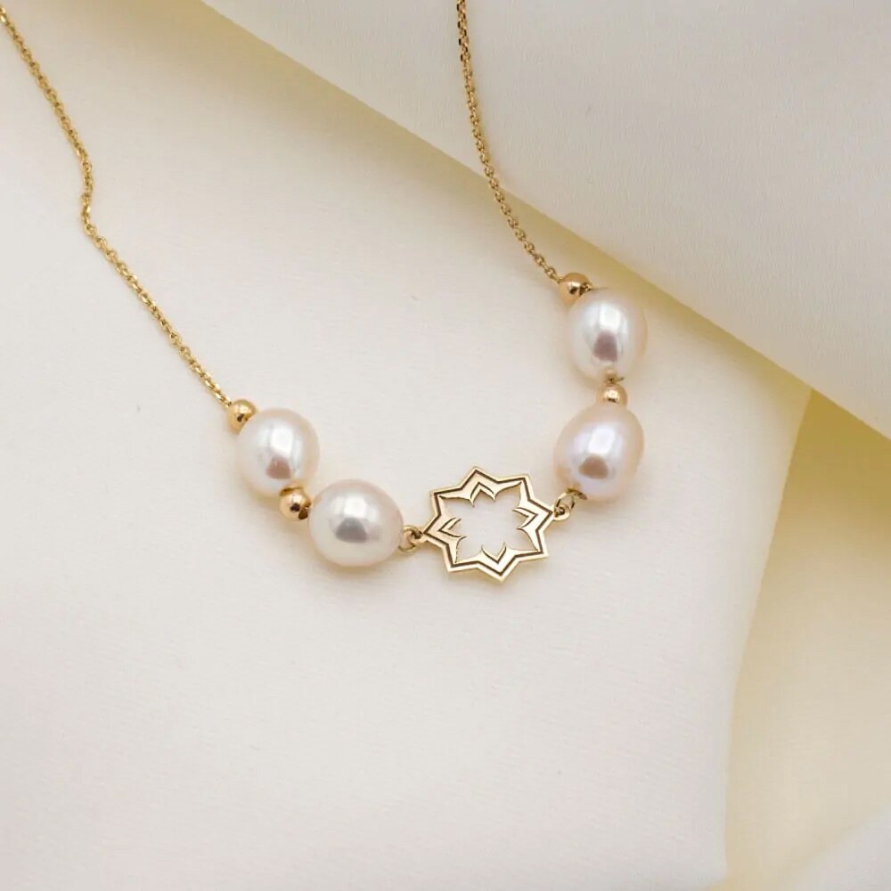 Colier la baza gatului cu perle veritabile de cultura PEARL OF ...
