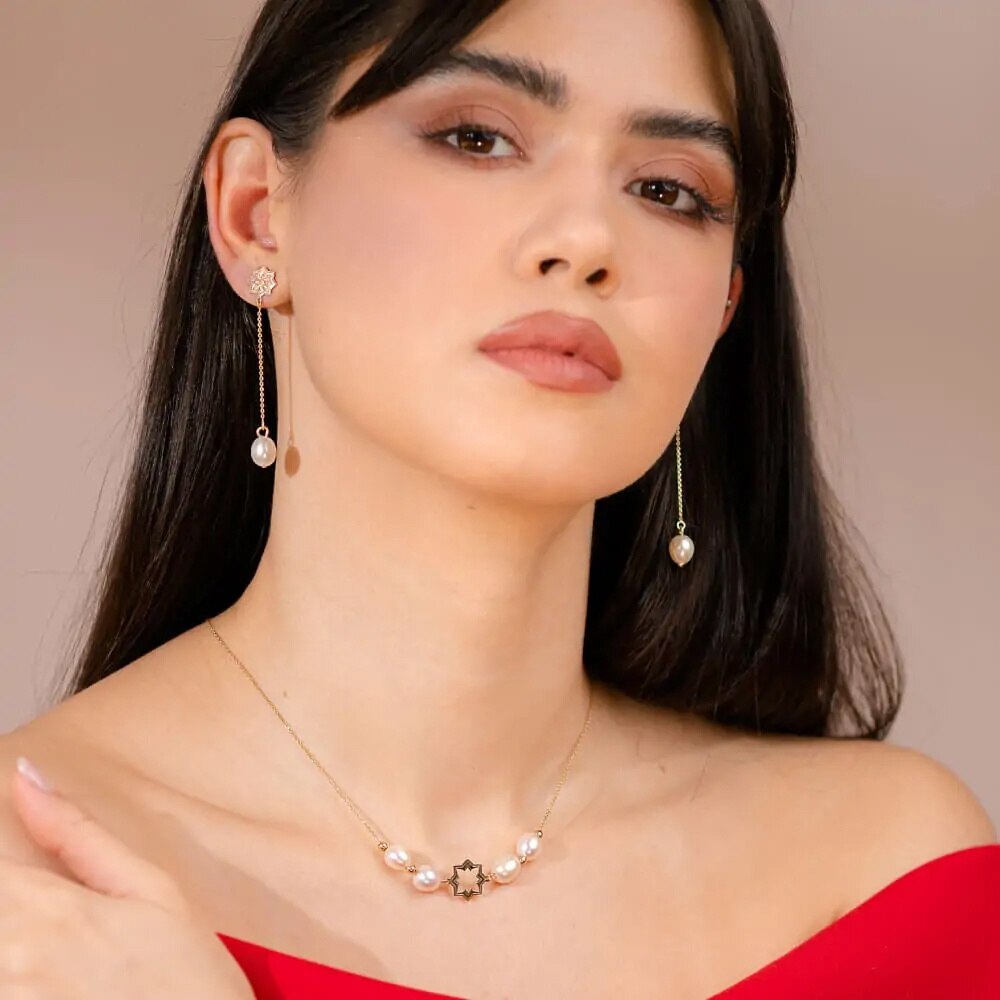 Colier la baza gatului cu perle veritabile de cultura PEARL OF ...