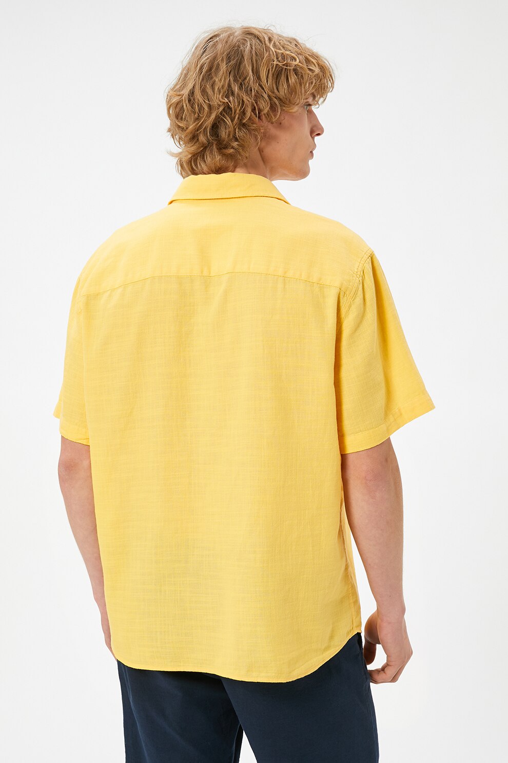 KOTON, Camasa cu maneci scurte, Galben sofran, M - eMAG.ro