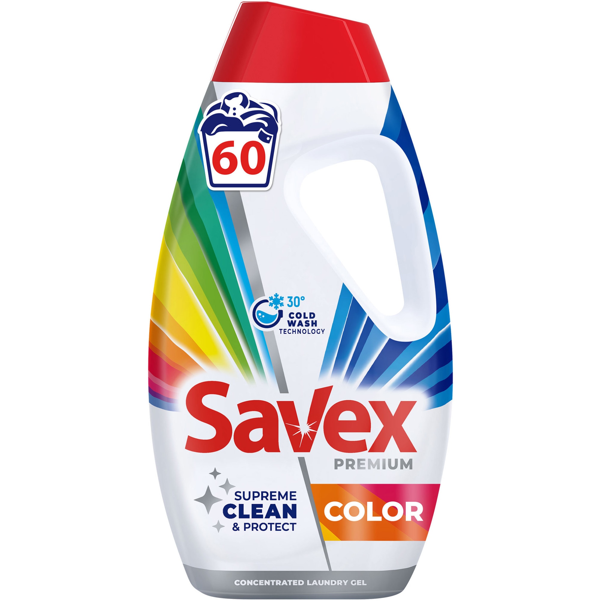 Течен перилен препарат SAVEX PREMIUM COLOR, 60 пранета, 2.7 л - eMAG.bg
